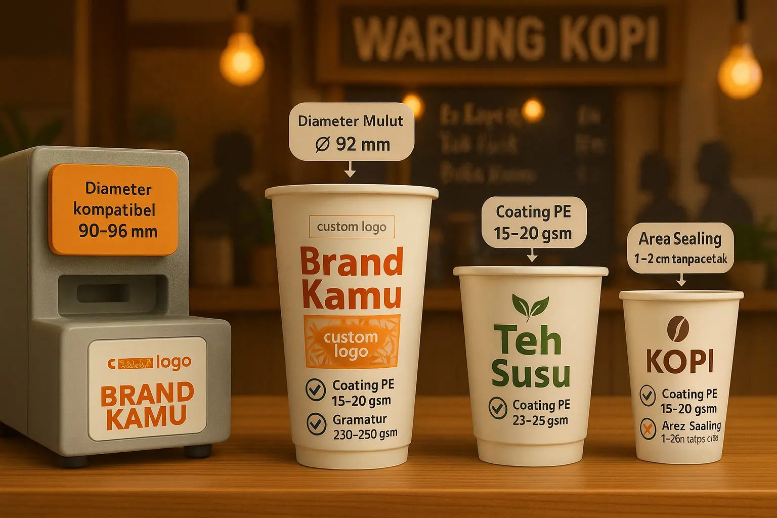Cara Memilih Paper Cup untuk Mesin Sealer: Ukuran Pas & Hasil Rapi | PT ...